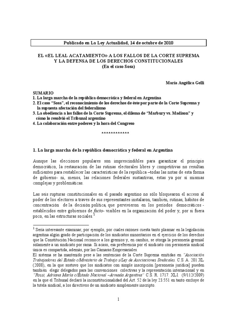 CASO SOSA CUMPLIMIENTO DE LAS SENTENCIAS DE LA CORTE - Maria Angelica ...