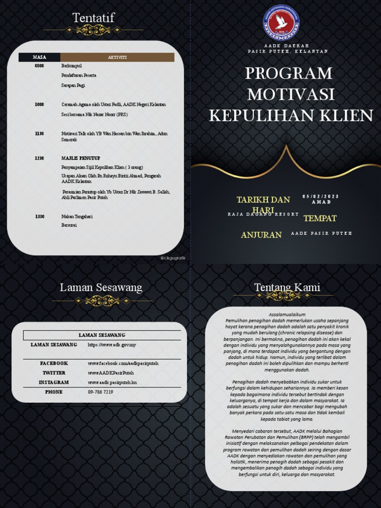 Template Buku Program Percuma Tema Mewah Luxury (Cikgugrafik) | PDF