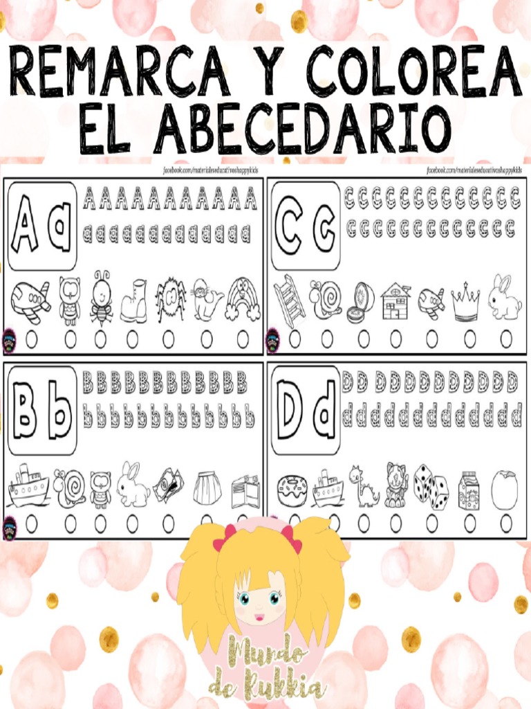Remarca y Colorea Letras Del Abecedario Recopilado Por Mundo de Rukkia ...