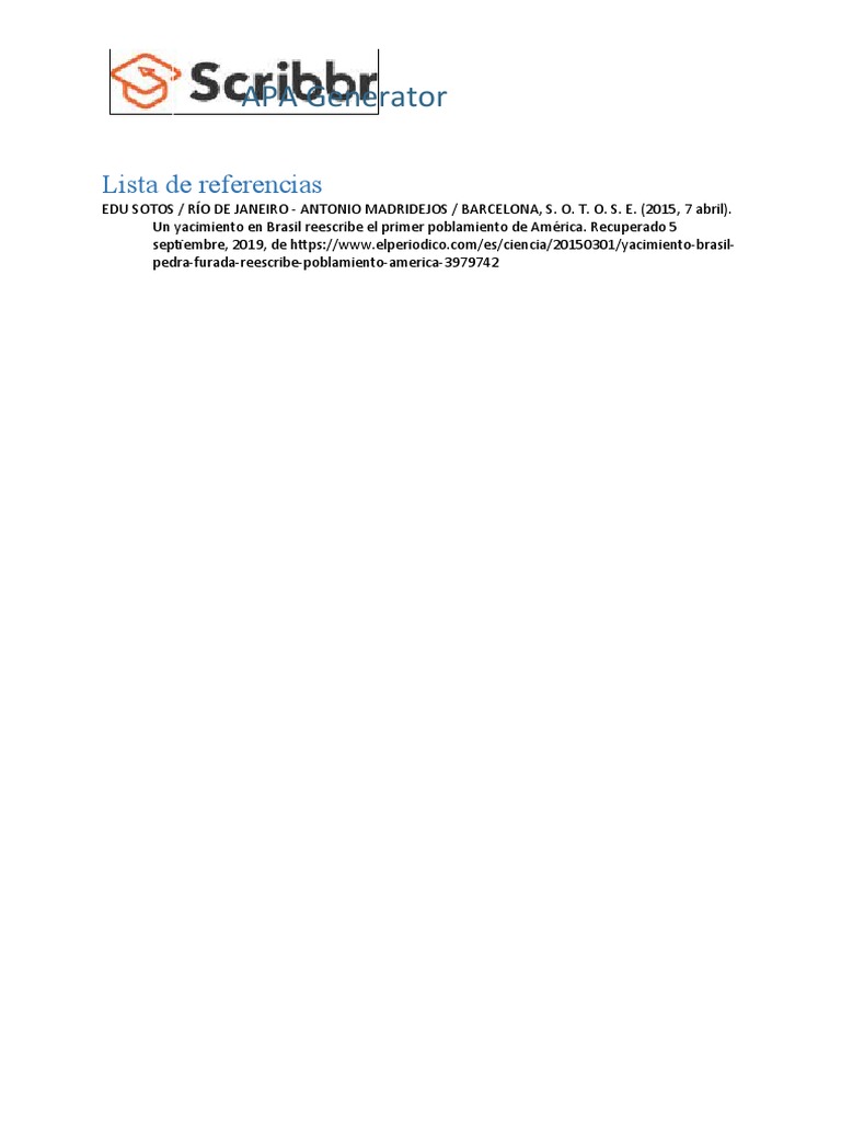 SCRiBBR APA Generator Friday 27 09 2019 | PDF | Ciencias sociales ...