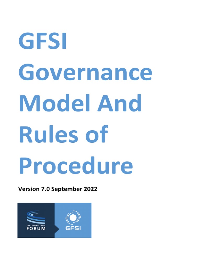 GFSI Governance Rules Version 7 | PDF | Governance | Government