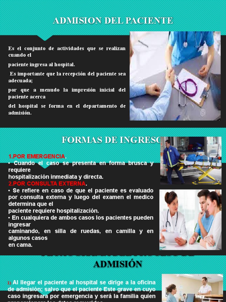 Admision Del Paciente | PDF | Hospital | Historial médico