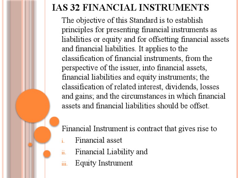 Ias 32 Financial Instruments | PDF