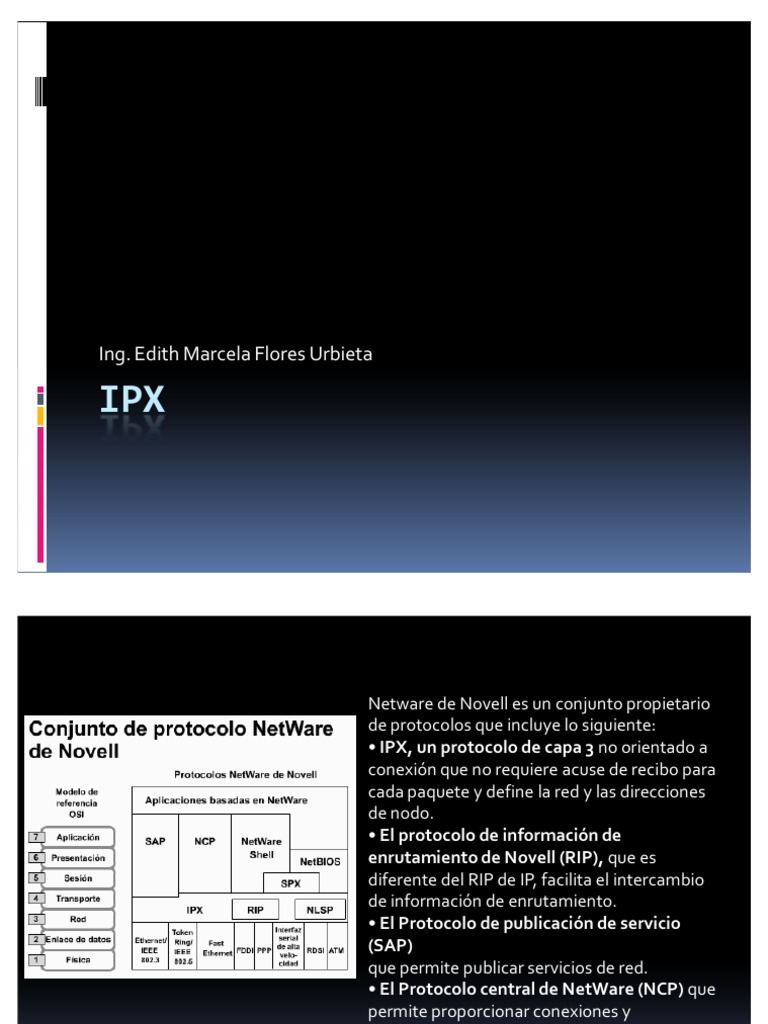 IPX | PDF | Enrutador (Computación) | Protocolos de internet