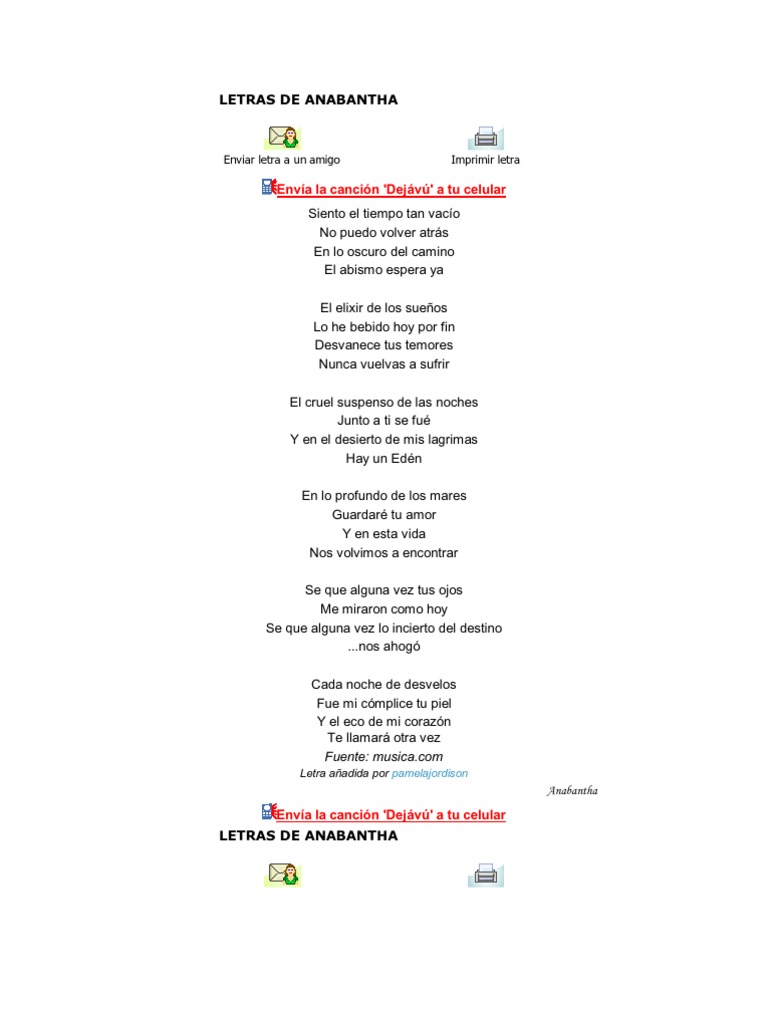 Letras de Anabantha | PDF | Vida futura | Naturaleza