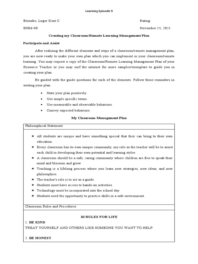 FS2 Ep9 | PDF | Classroom Management | Classroom