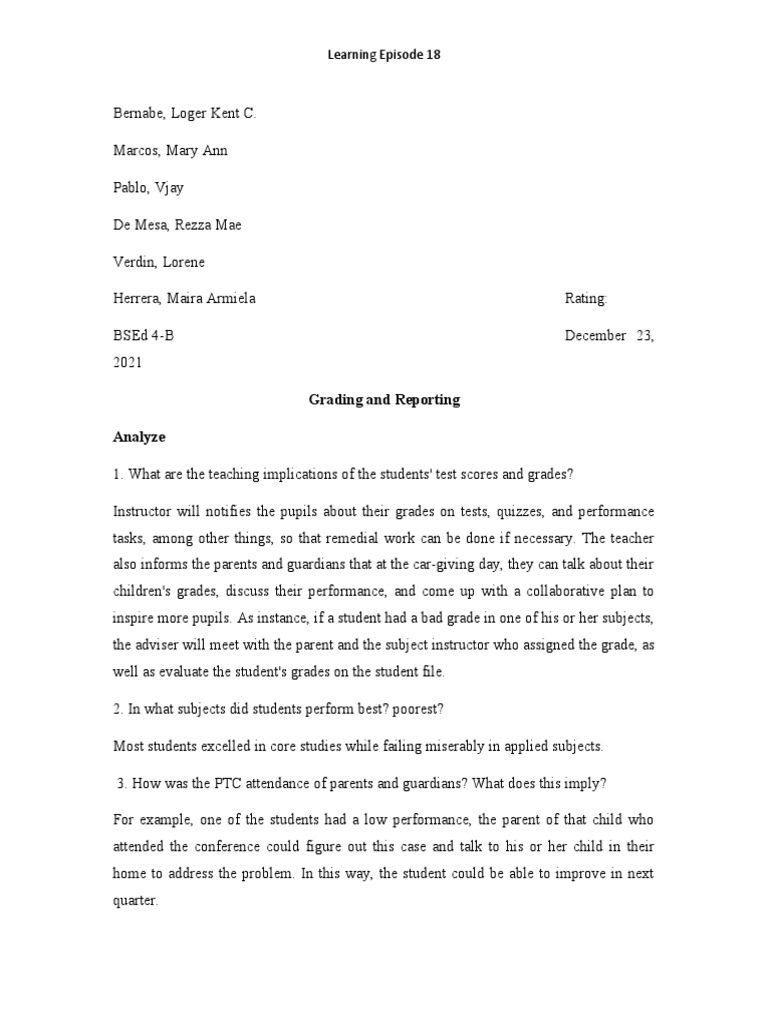 FS2 Ep18 | PDF | Educational Assessment | Teachers