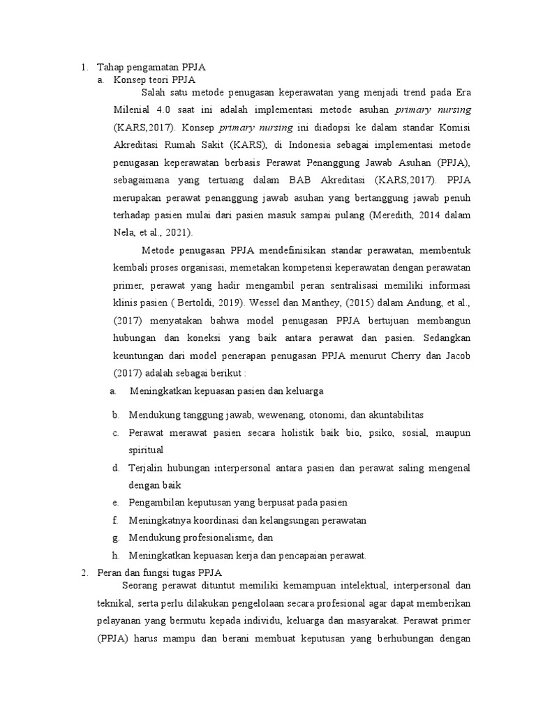 Tahap Pengamatan PPJA | PDF