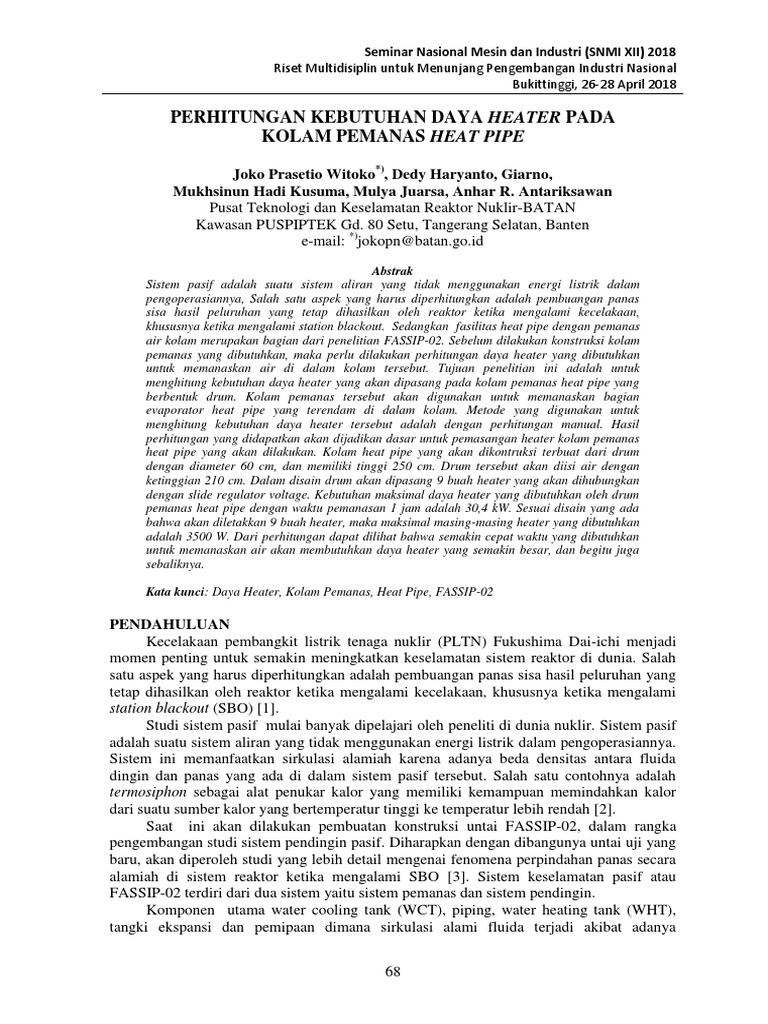 Daya Heater Kolam Pemanas Heat Pipe | PDF | Teknologi & Rekayasa | Sains & Matematika