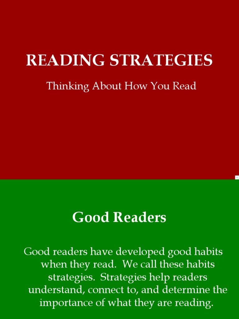 Reading Strategies Powerpoint | Download Free PDF | Mind | Cognitive ...