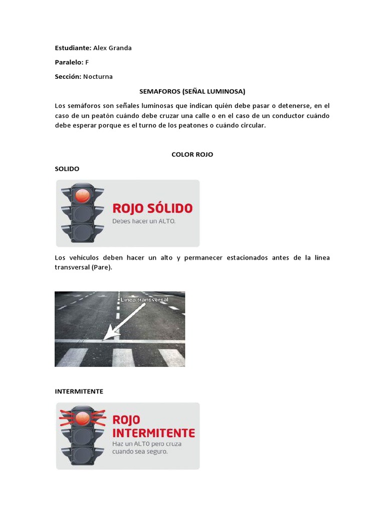 Semaforo Señal Luminosa | PDF