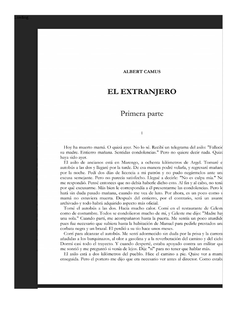 Albert Camus-El Extranjero PDF | PDF