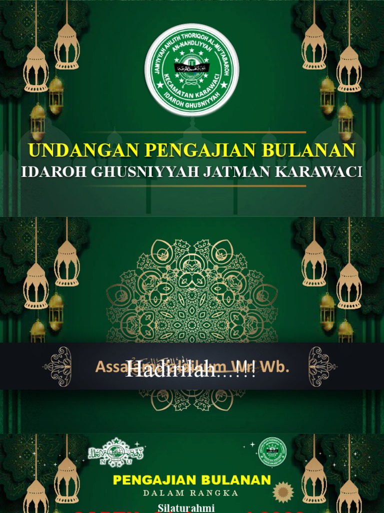 Undangan Pengajian JATMAN Karawaci | PDF