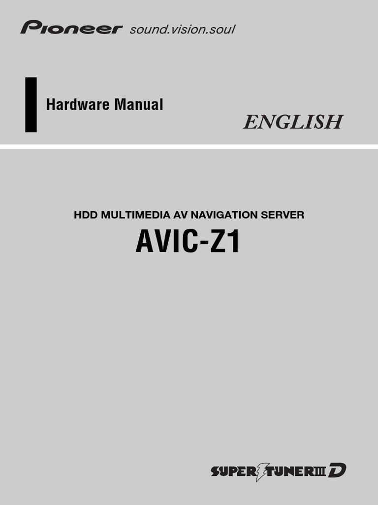 AVIC Z1 Hardware Manual | PDF | Dvd | I Pod