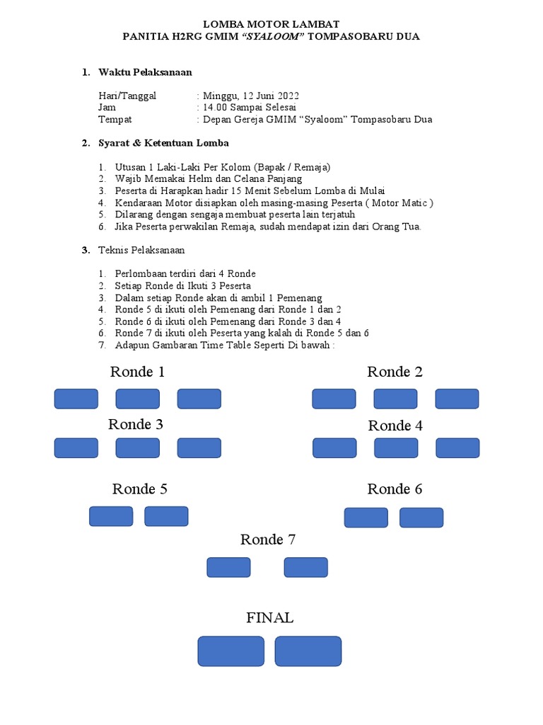 Lomba Motor Lambat | PDF
