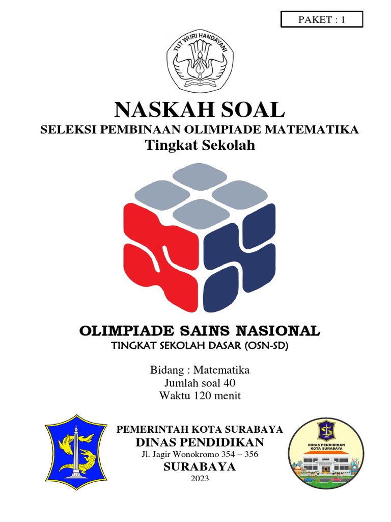 Judul Soal Matematika OSN SD | PDF