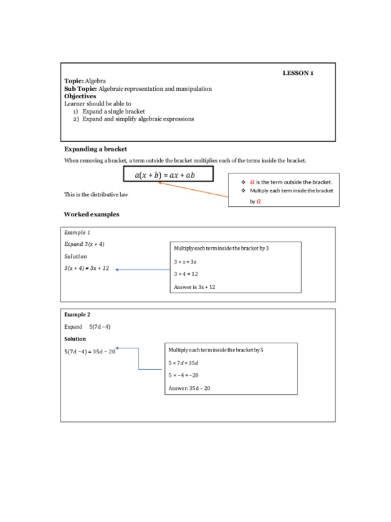 IGCSE Maths Algebra | PDF