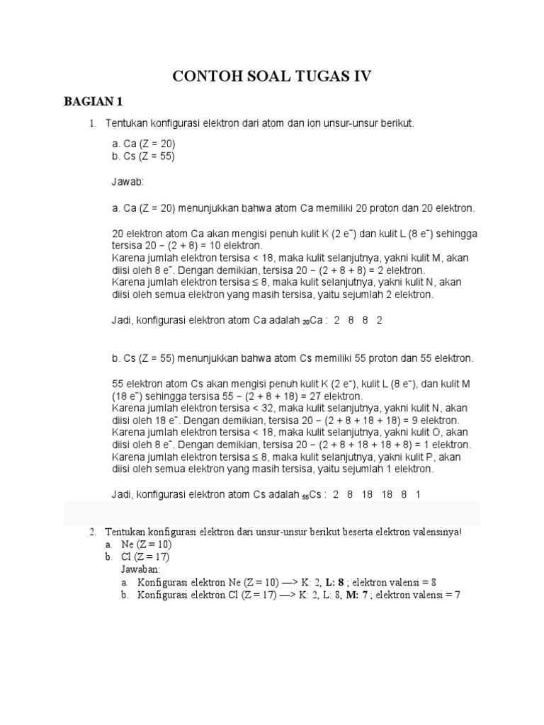 Contoh Soal Tugas Iv | PDF