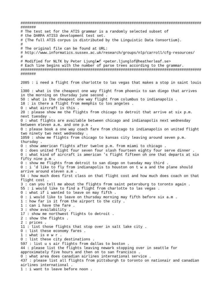 Atis Sentences | PDF | Aviation | Transport