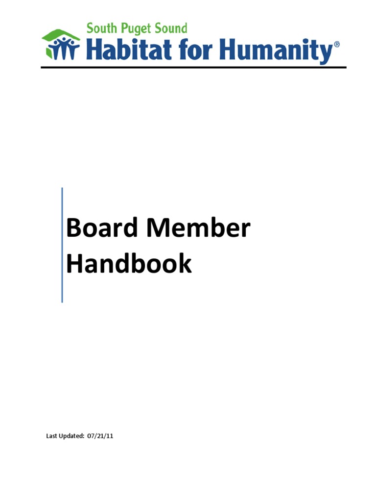 Board Handbook.6 | PDF | Board Of Directors | Nonprofit Organization