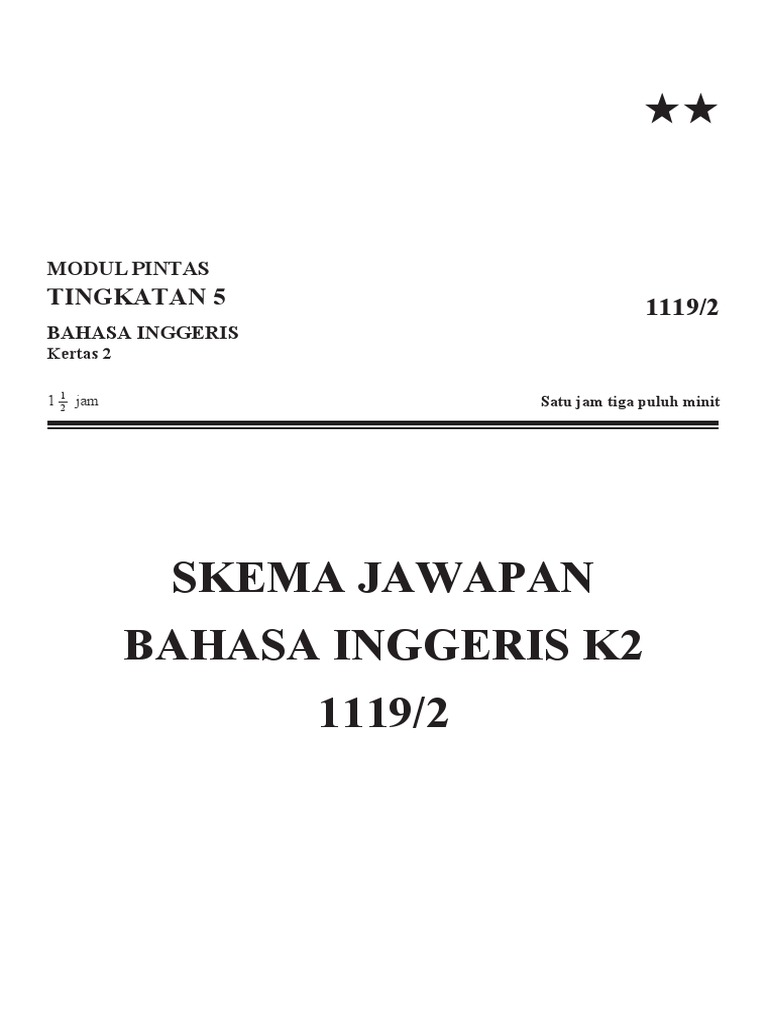 SPM English Paper 2 Marking Scheme | PDF | Vocabulary | Word