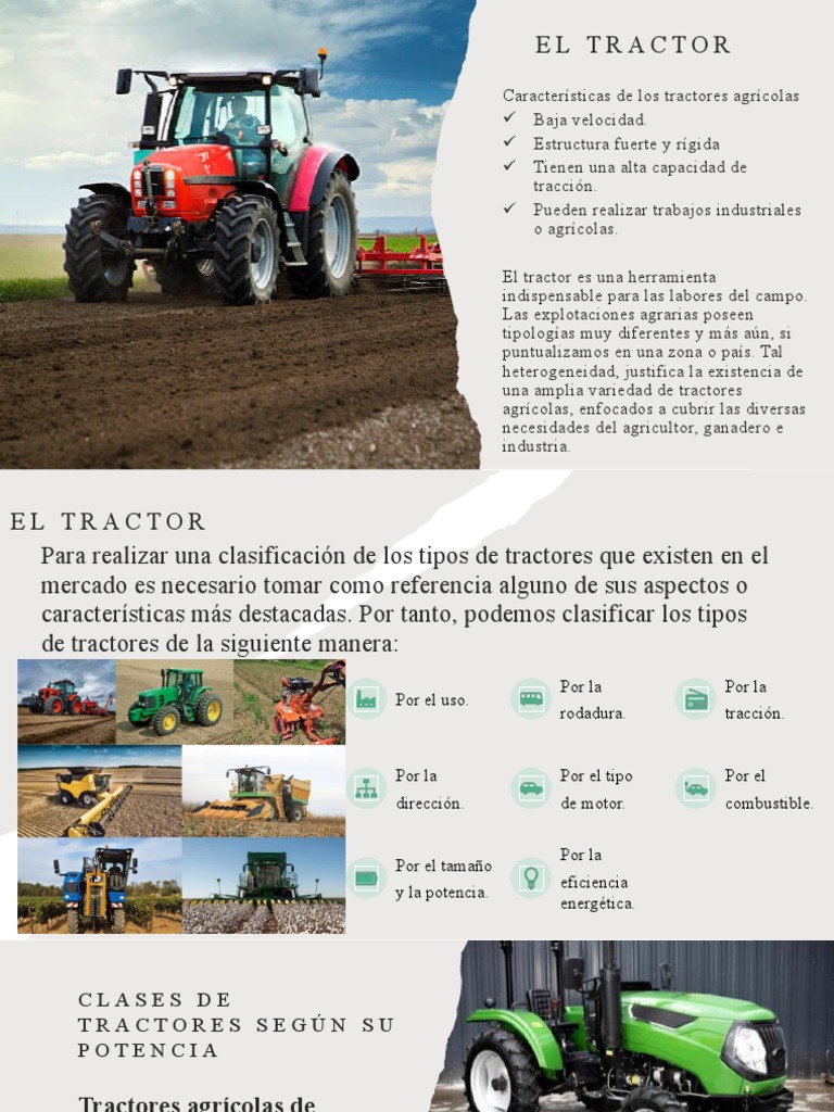 Tractor Agricola y Sus Clases | PDF | Direccion | Tractor