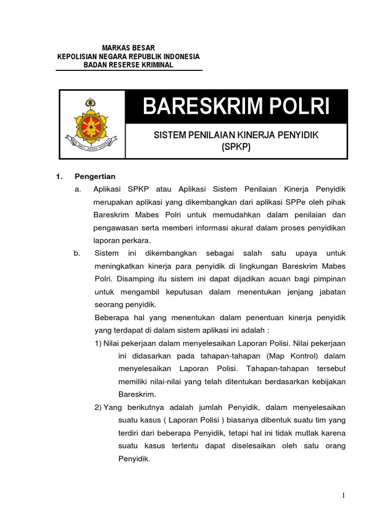 Sop SPKP | PDF