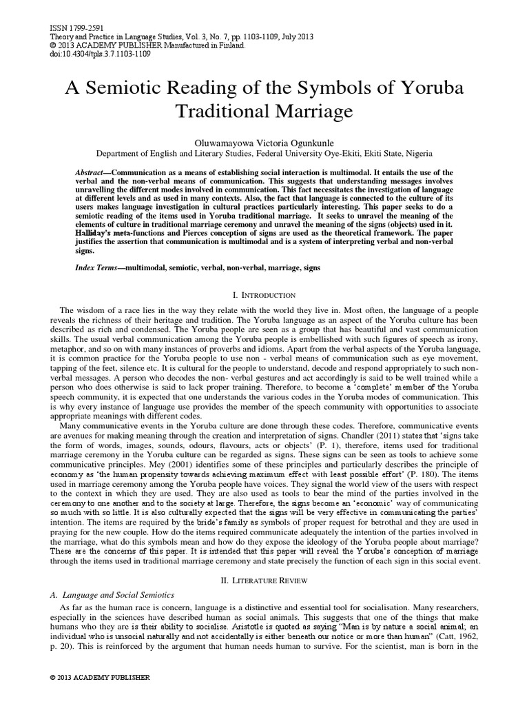 Asa Yoruba | PDF | Communication | Semiotics