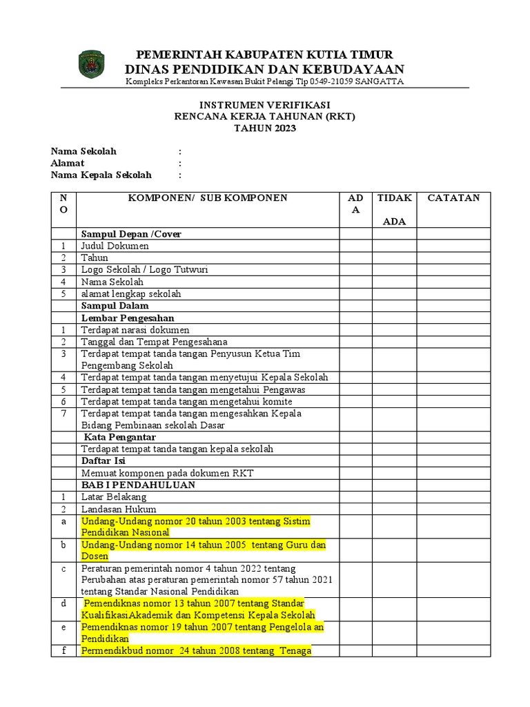 Verifikasi RKT 2023 | PDF