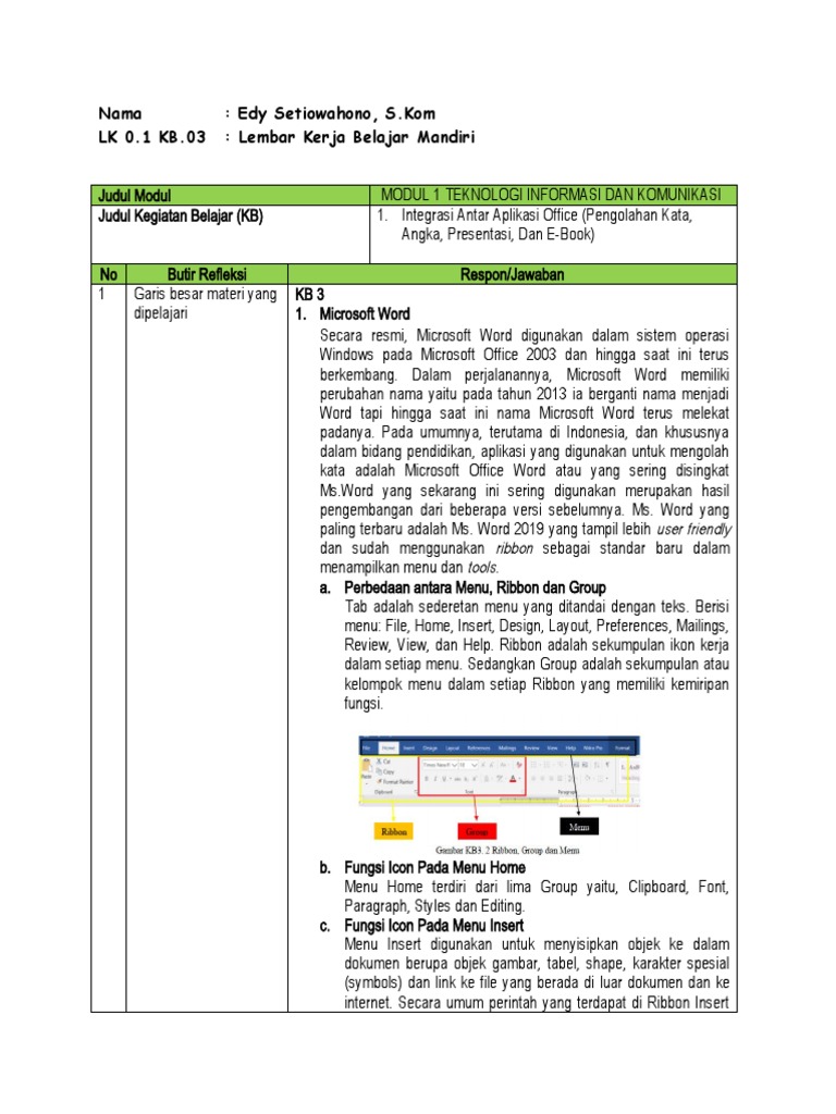 Integrasi Microsoft Word dan Excel | PDF