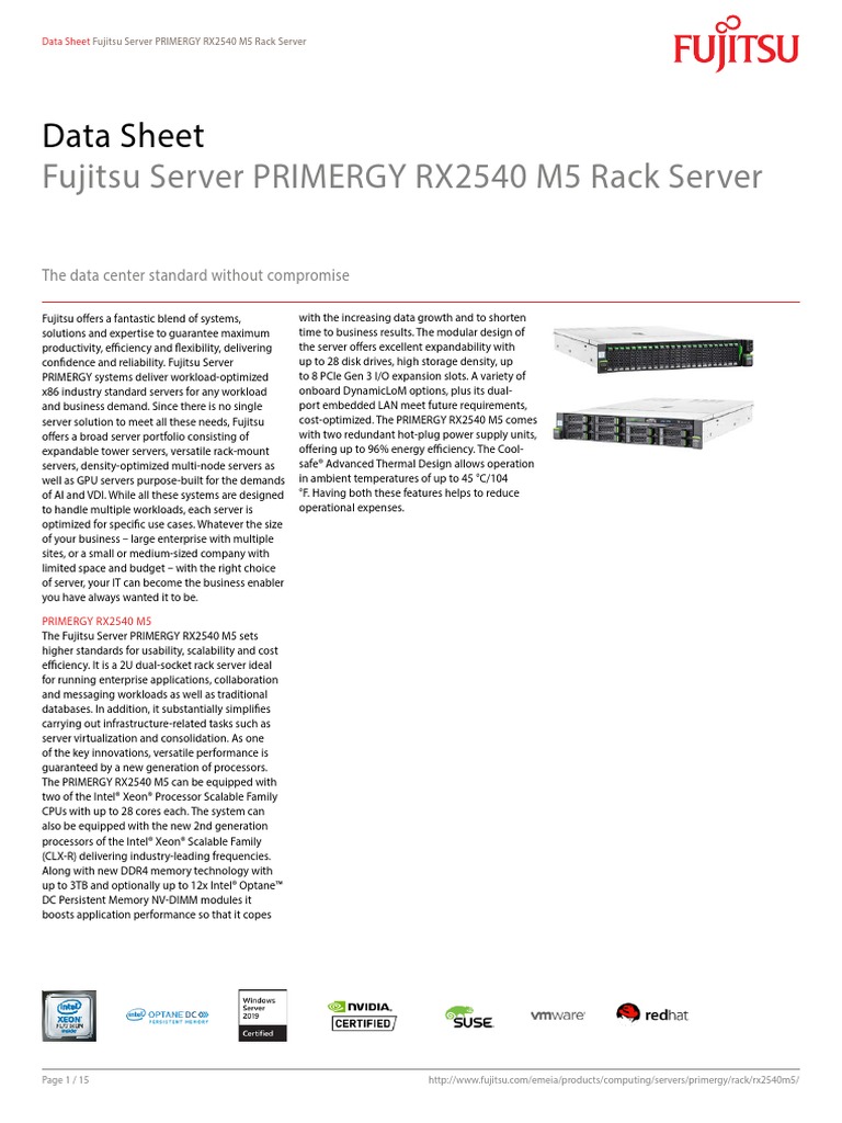 Appliance Server - Fujitsu RX Series | PDF | Solid State Drive | Bios
