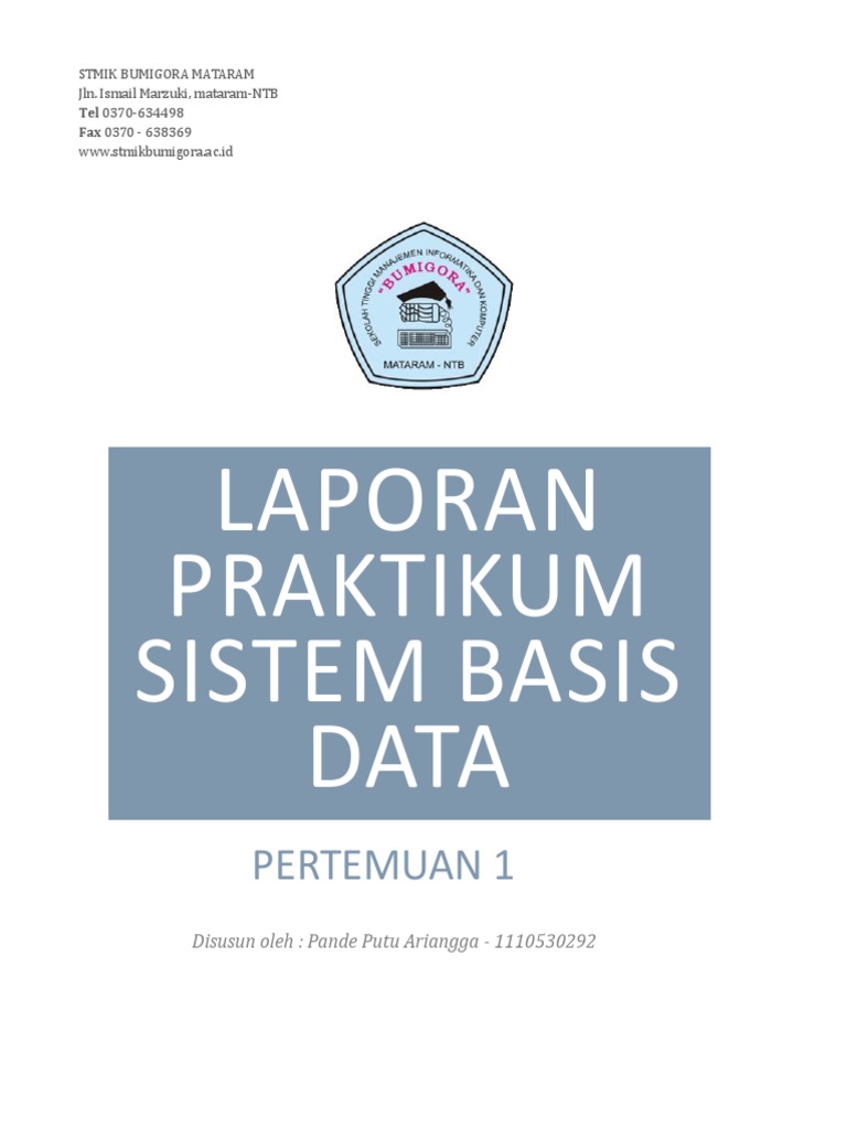 Laporan Praktikum 1 - SBD | PDF