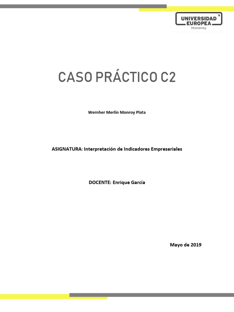 Caso Práctico C2u1 | PDF | Presupuesto | Economias