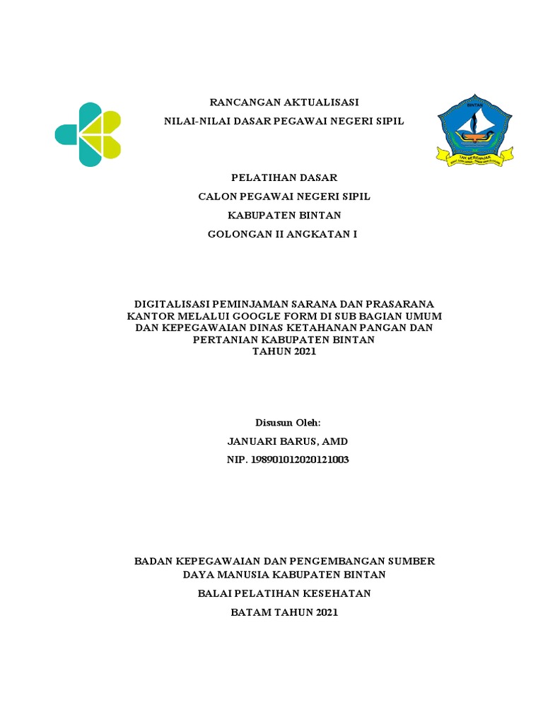 Revisi Rancangan Aktualisasi Barus | PDF Revisi Rancangan Aktualisasi Barus | PDF