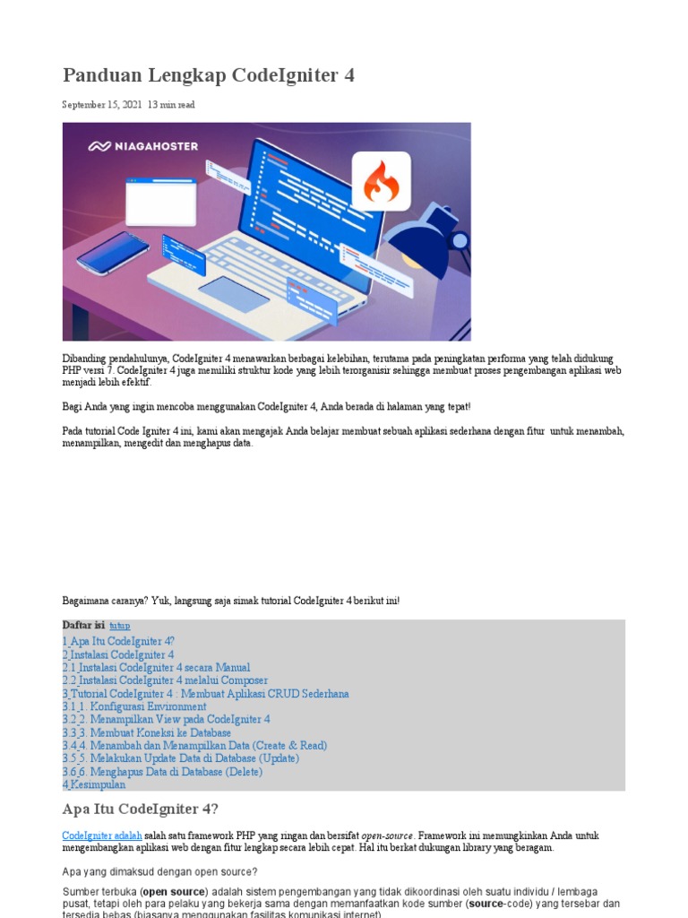 Panduan Lengkap CodeIgniter 4 | PDF
