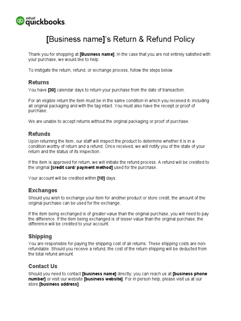 Return & Refund Policy Overview | PDF | Career & Growth | Business