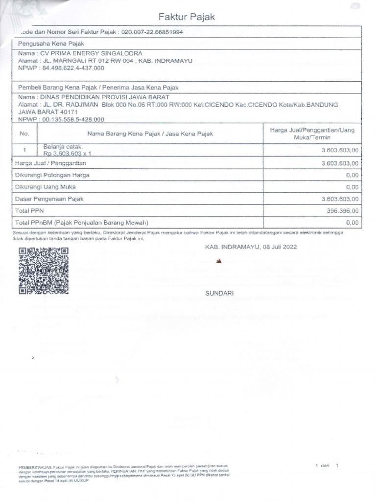 CV Prima Energy Singalodra | PDF