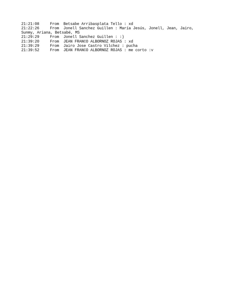 Group Chat Conversation Highlights | PDF | Sports & Recreation