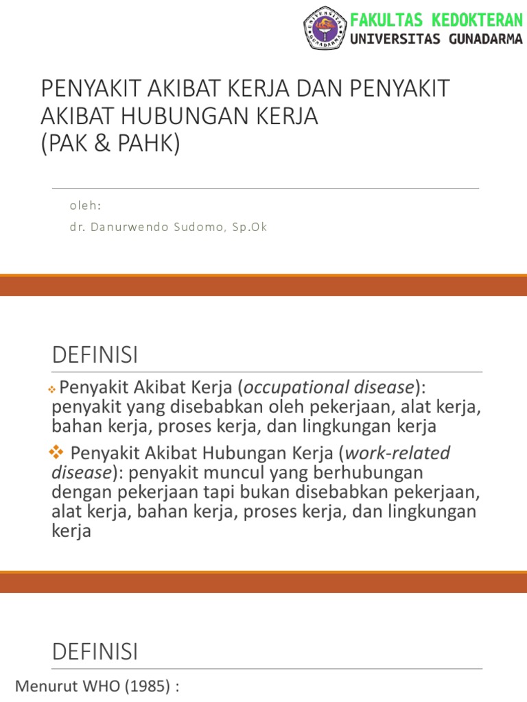 PAK Dan PAHK - Danurwendo Sudomo - FKUG | PDF