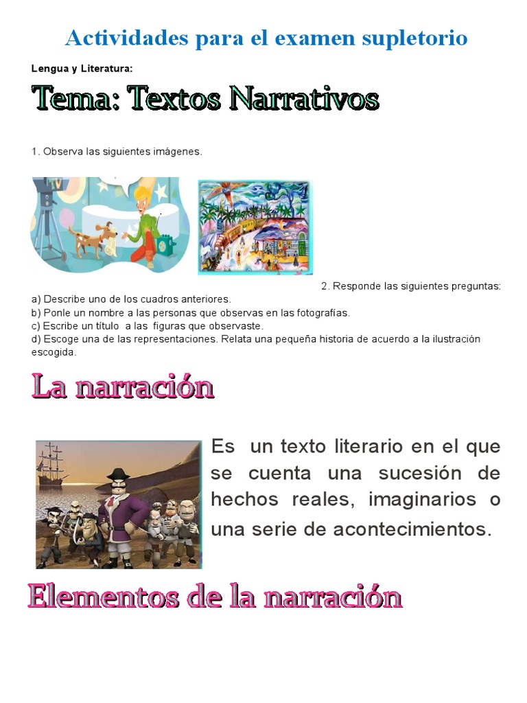 Actividades para Noveno | PDF | Narración