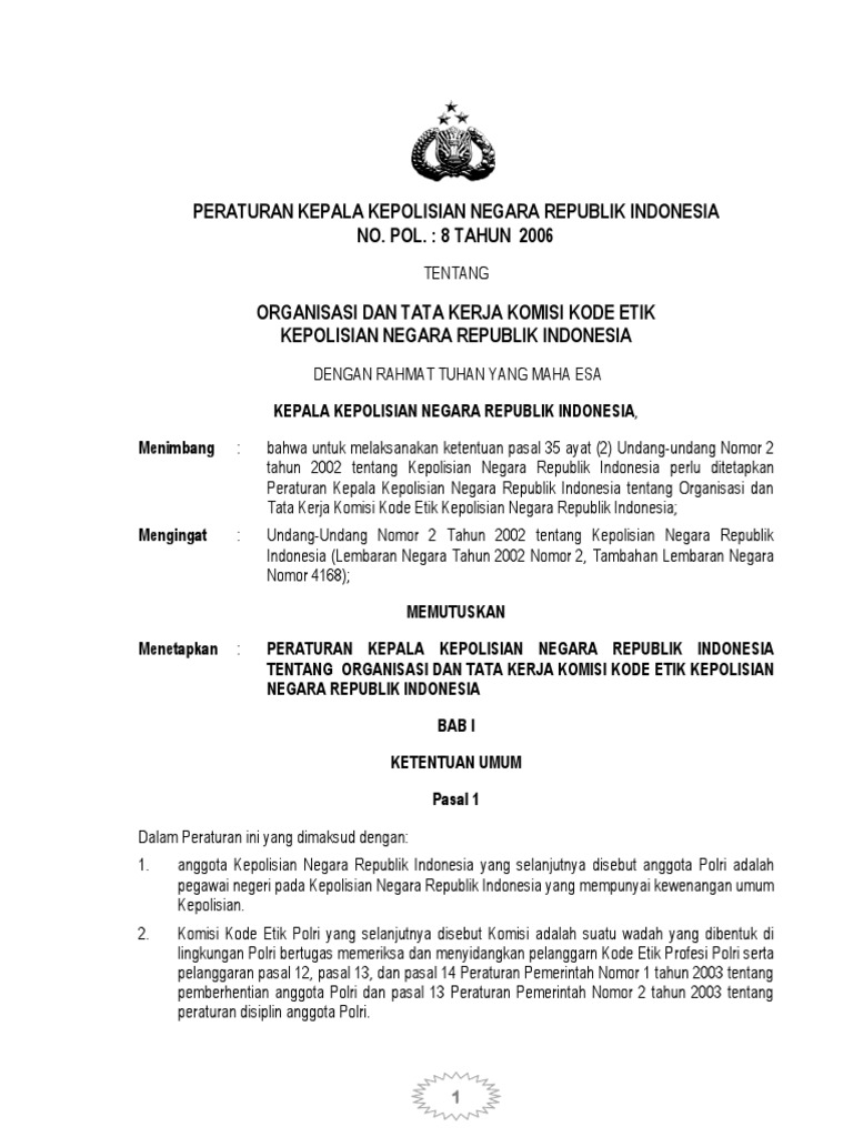 Perkap 8 TH 2006 | PDF