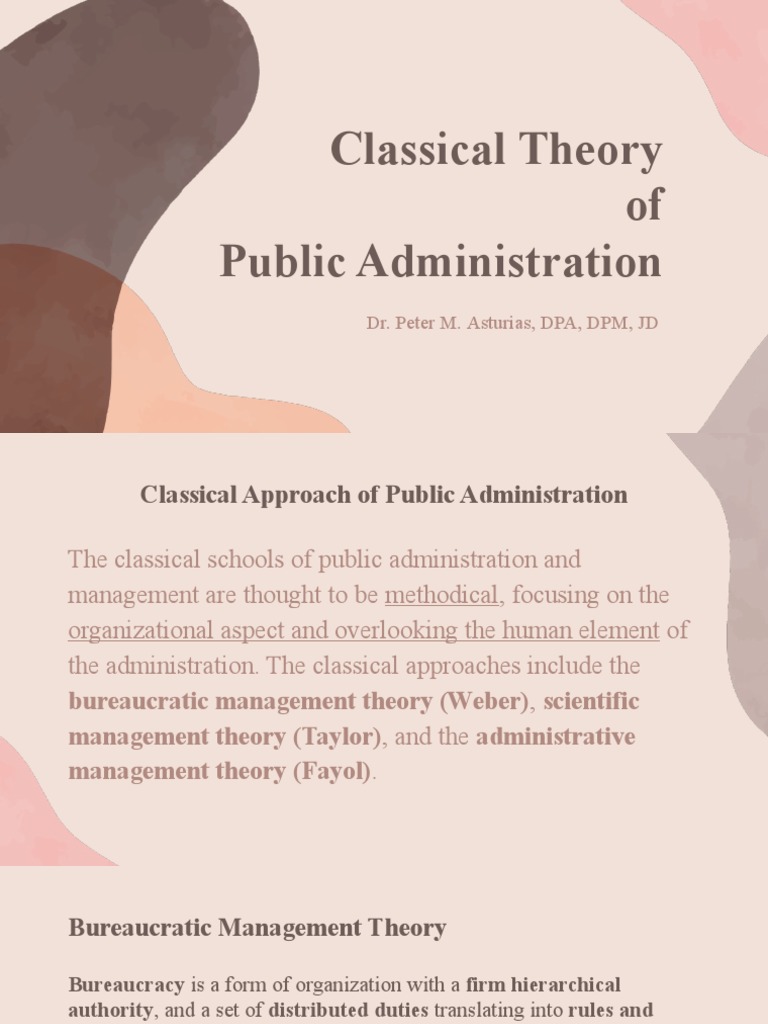 Classical Public Administration | PDF | Social Science
