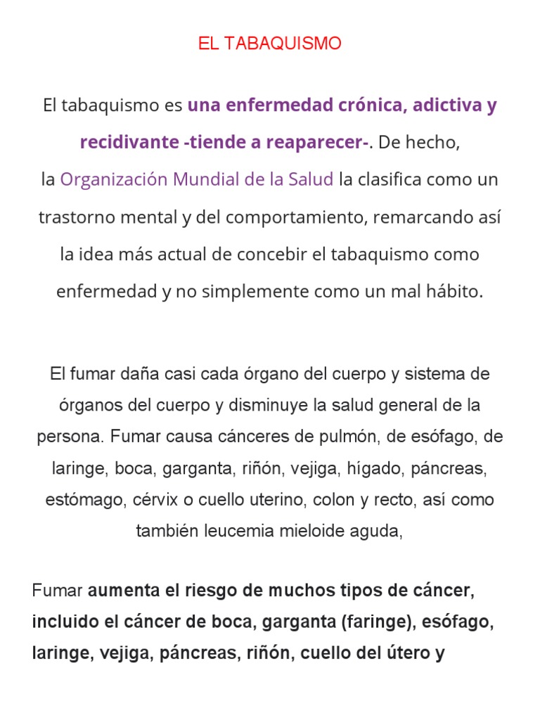 El Cigarro | PDF | Nicotina | Fumar