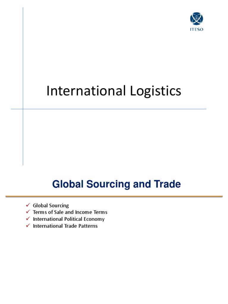 Session 2 Global Sourcing And Trade Pdf Supply Chain Management