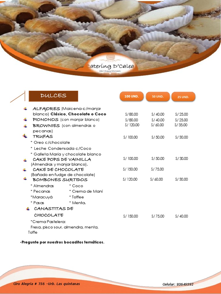 Catering D Caela | PDF | Comida regional y étnica | Cocina europea