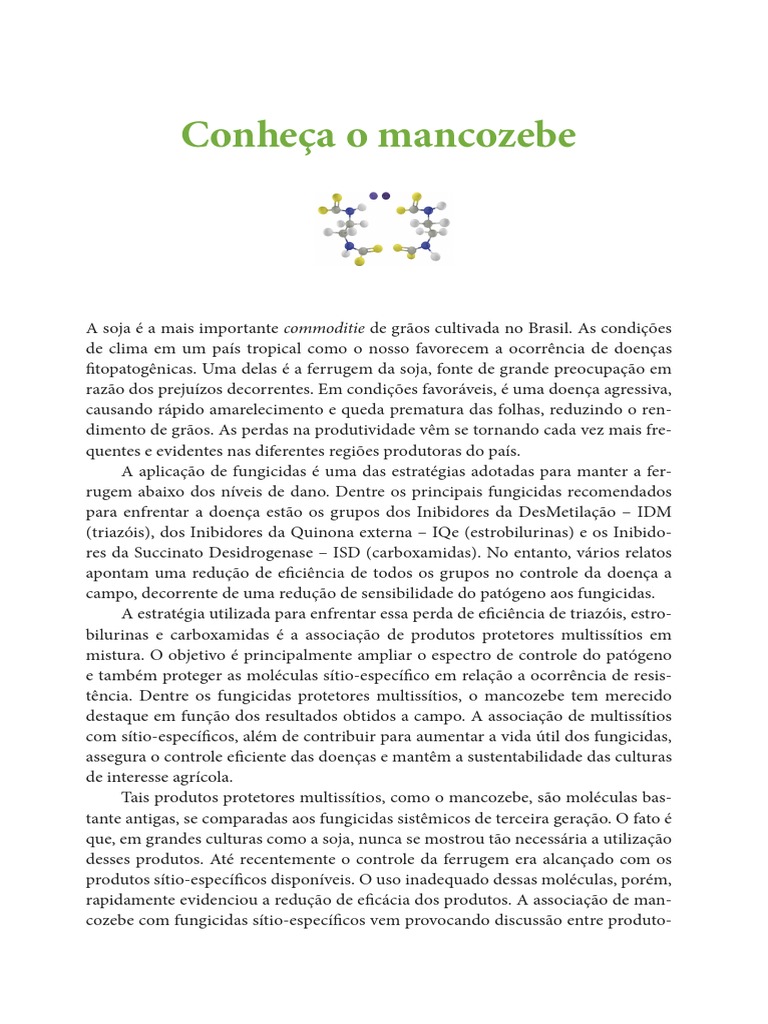 Conheça o Mancozebe | PDF | Agricultura | Manganês