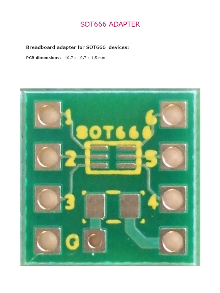 SOT666 Breadboard Adapter | PDF