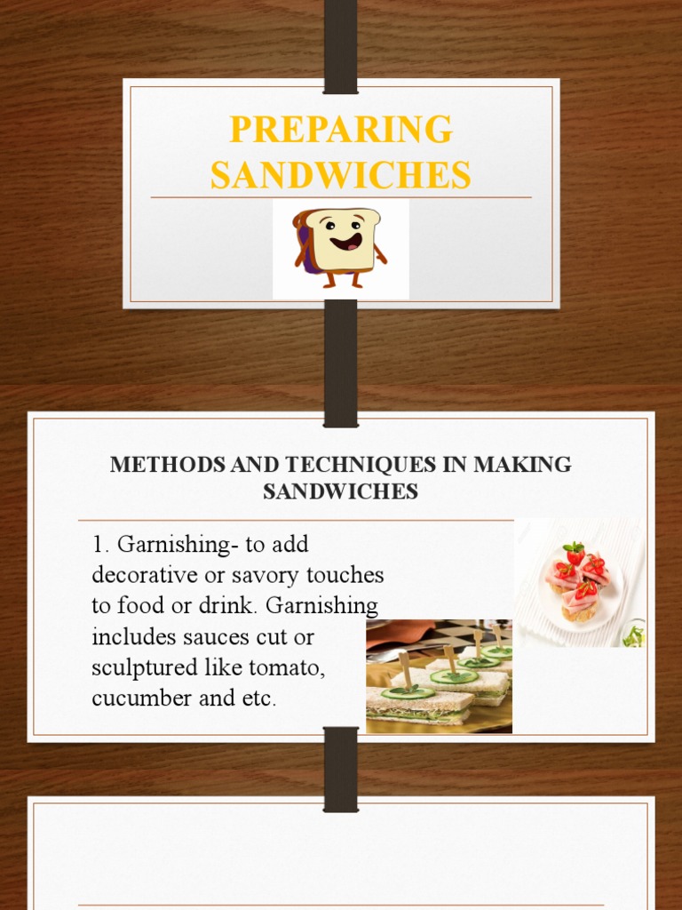 TLE Sandwiches | PDF | Sandwich | Tableware