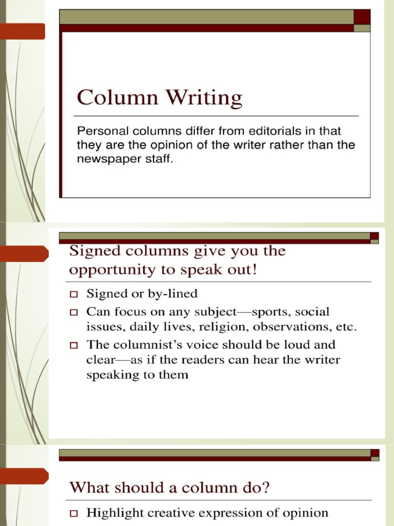 Column Slide | PDF