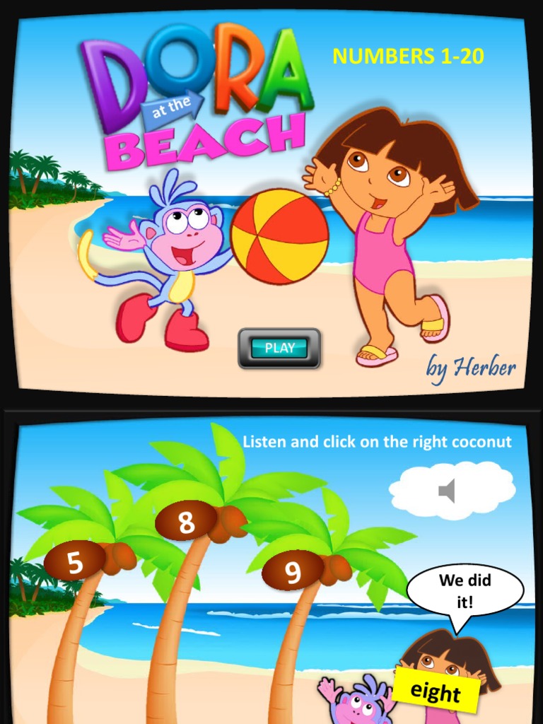 Dora at The Beach Fun Activities Games Games 66971 | PDF